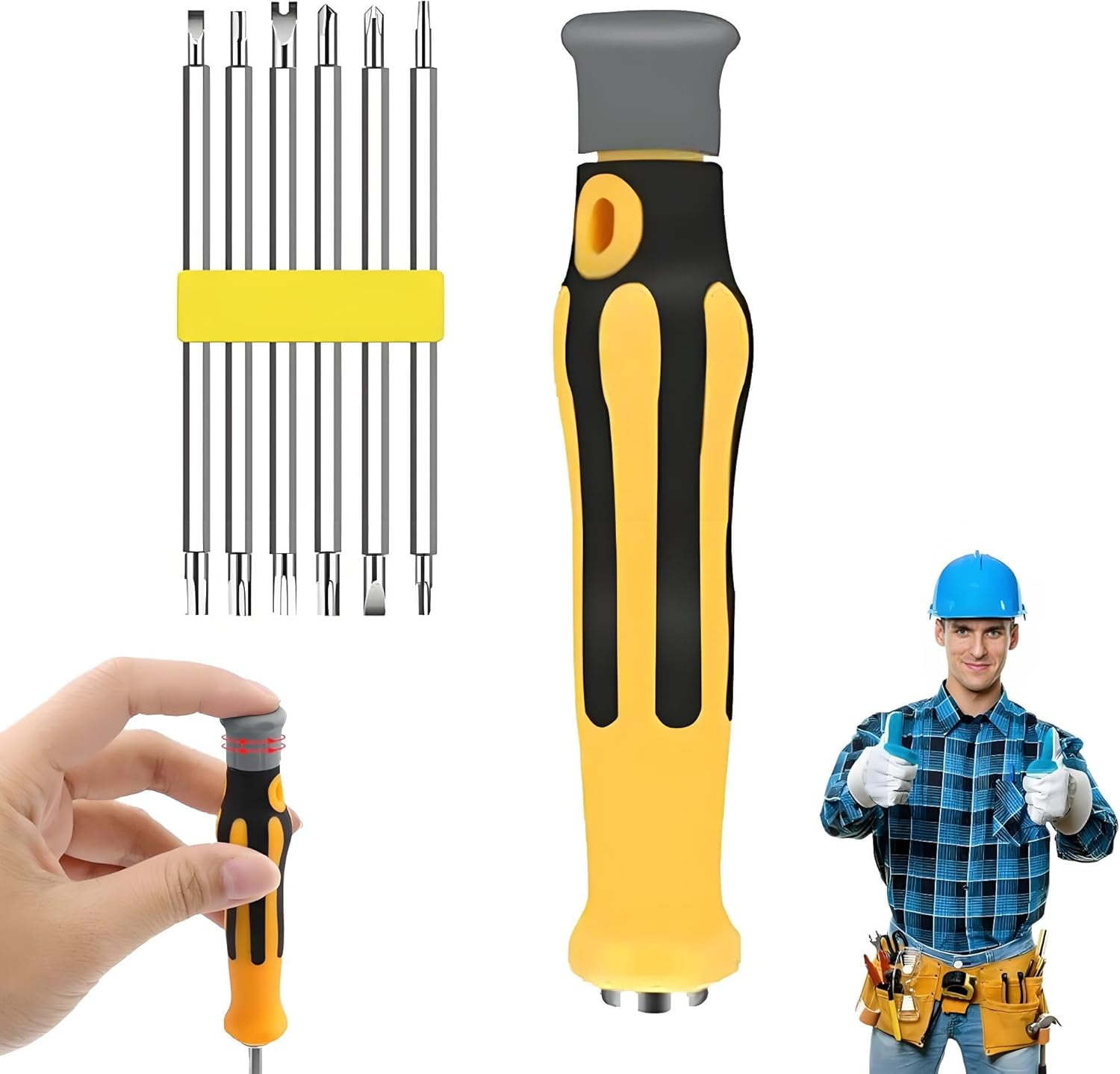 Multifunction Screwdriver Set, Combo Screwdriver, Includes Flat Head ...