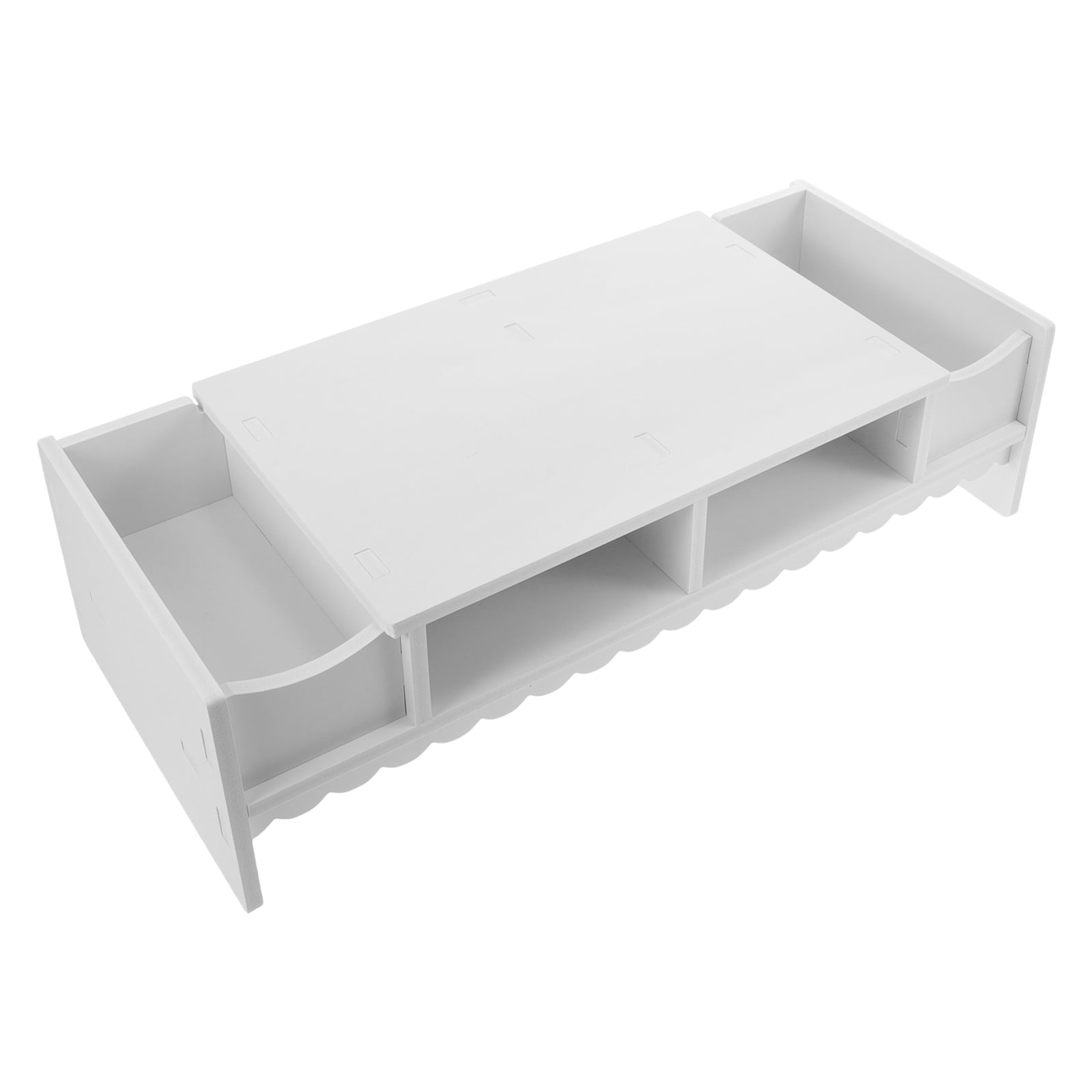 TAILTOSS Monitor Shelf White Bamboo 1Set 19.3x8.1in Home Office Desktop ...