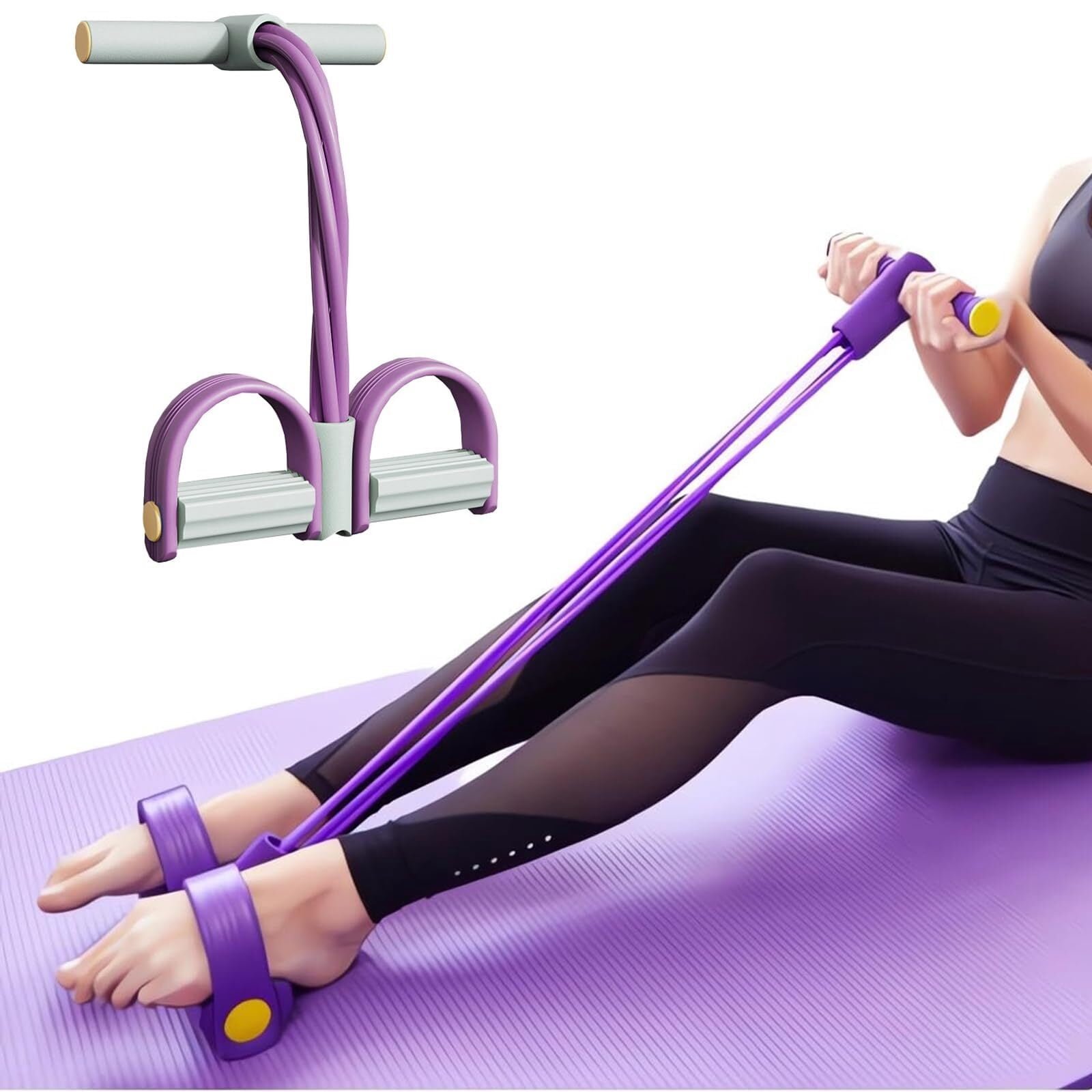 Multifunction Tension Rope,4/6 Tube Pedal Ankle Puller, 2025 Upgrade ...