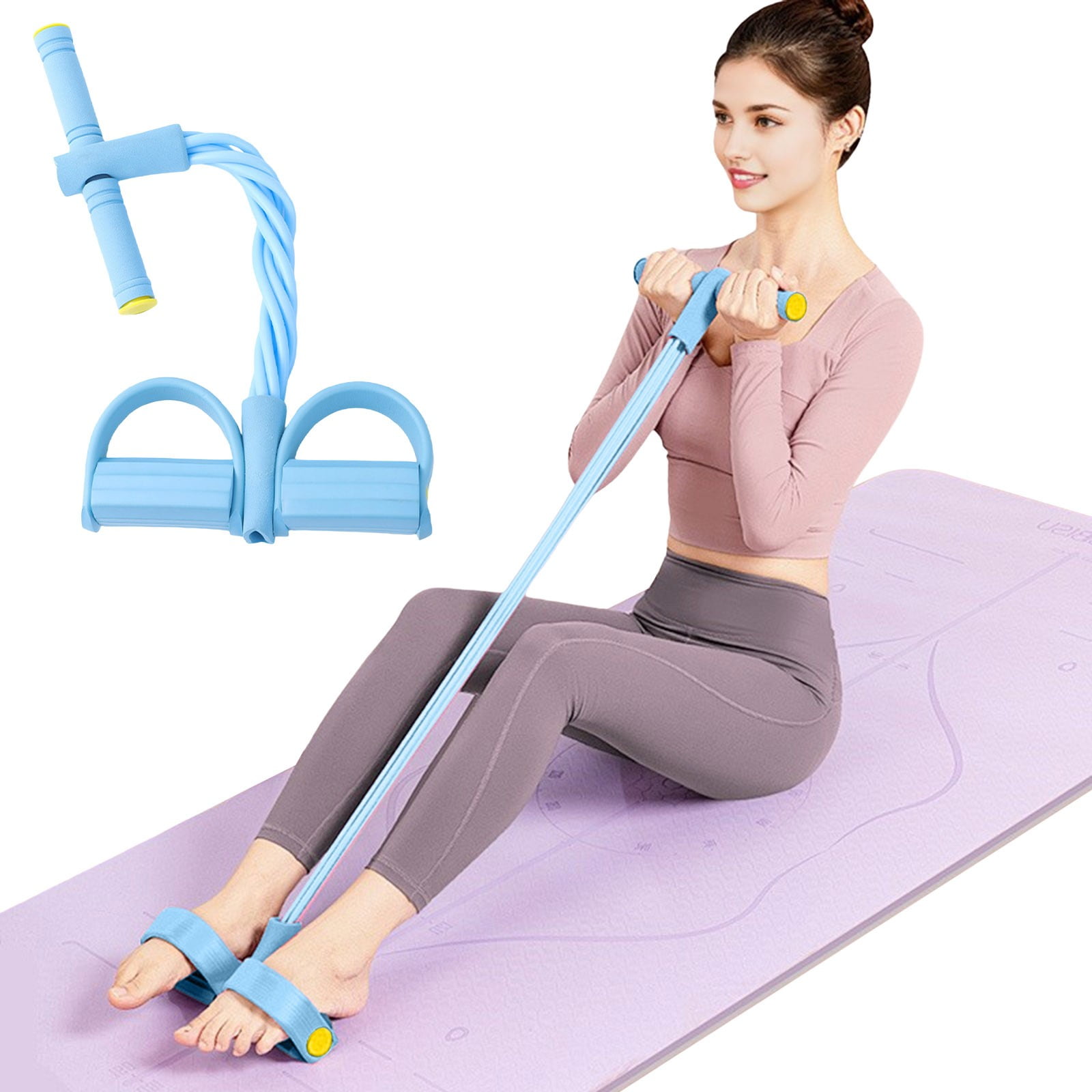 Multifunction Tension Rope, 6-Tube Elastic Yoga Pedal Puller Resistance ...