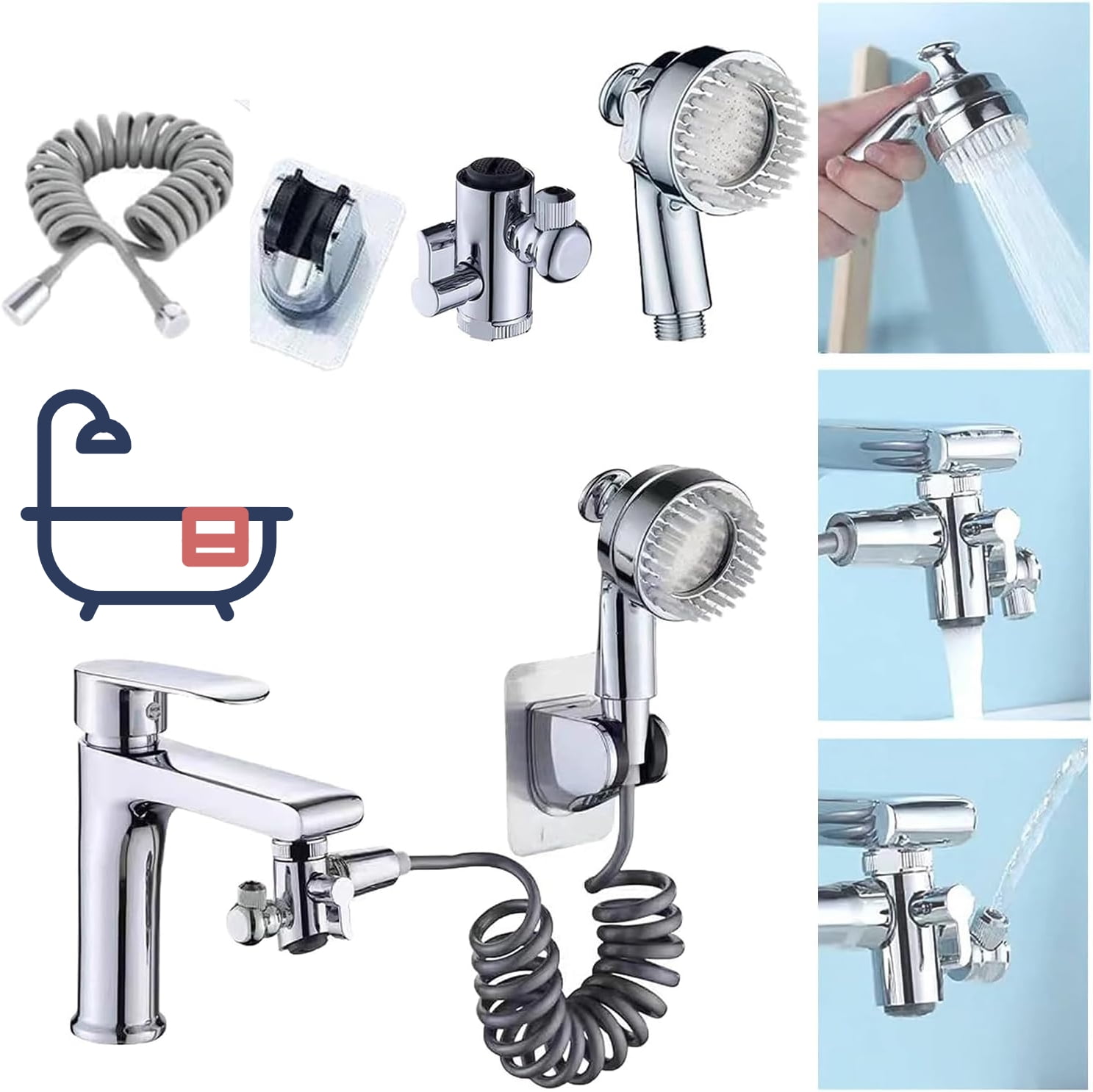 Multifunction Universal Water Tap, 3-in-1 Multifunctional Faucet with ...