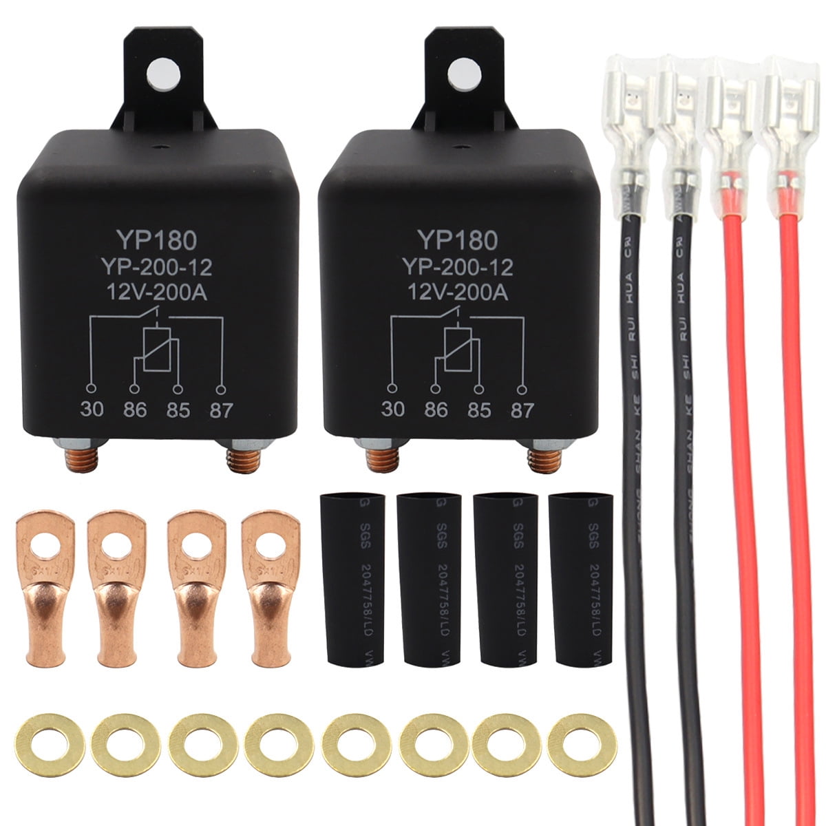 Multifunction Use Relay, Pure Copper Coil 200A 12V Starter Switch, Self ...