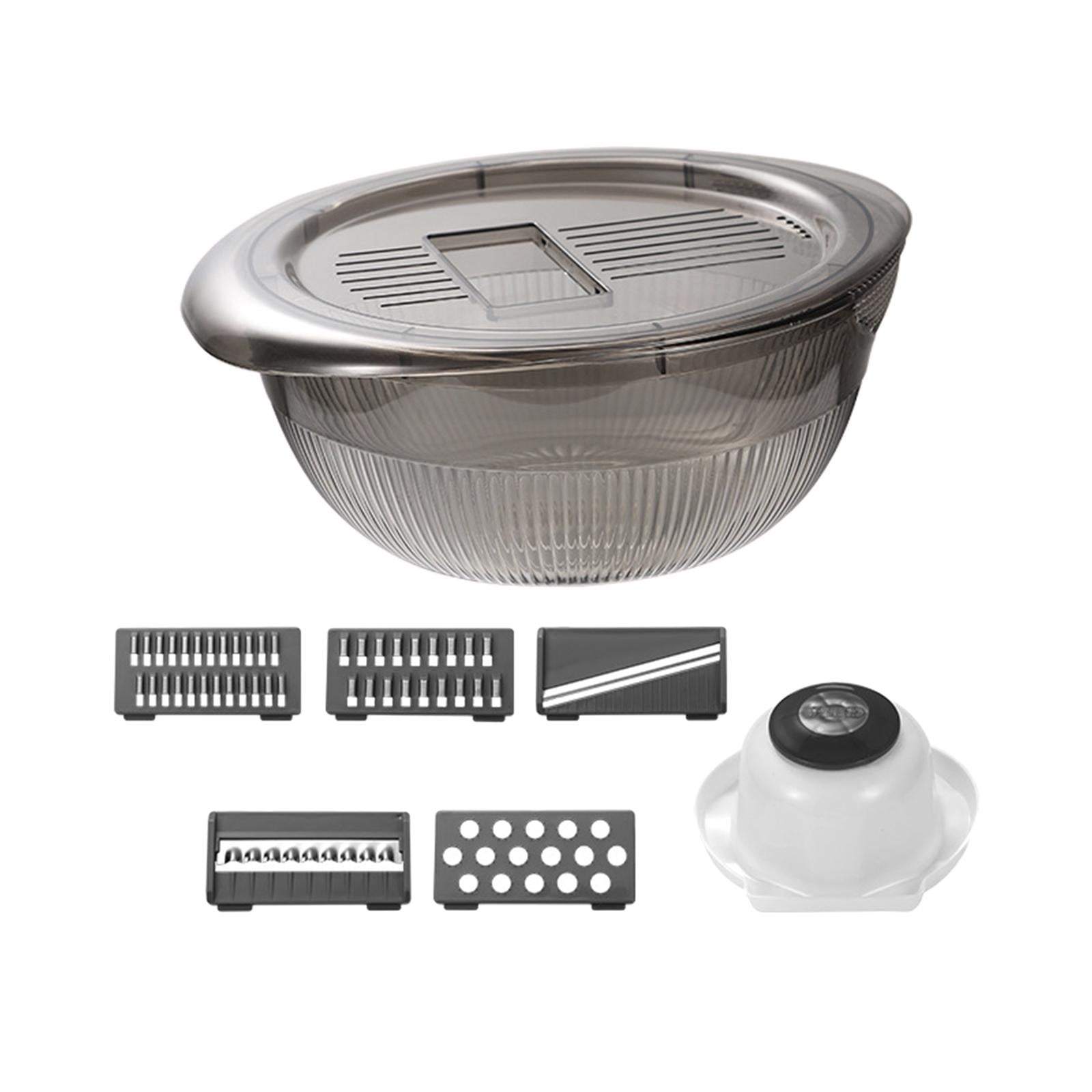 Multifunction Veggie Onion Chopper with 5 Interchangeable Stainless ...