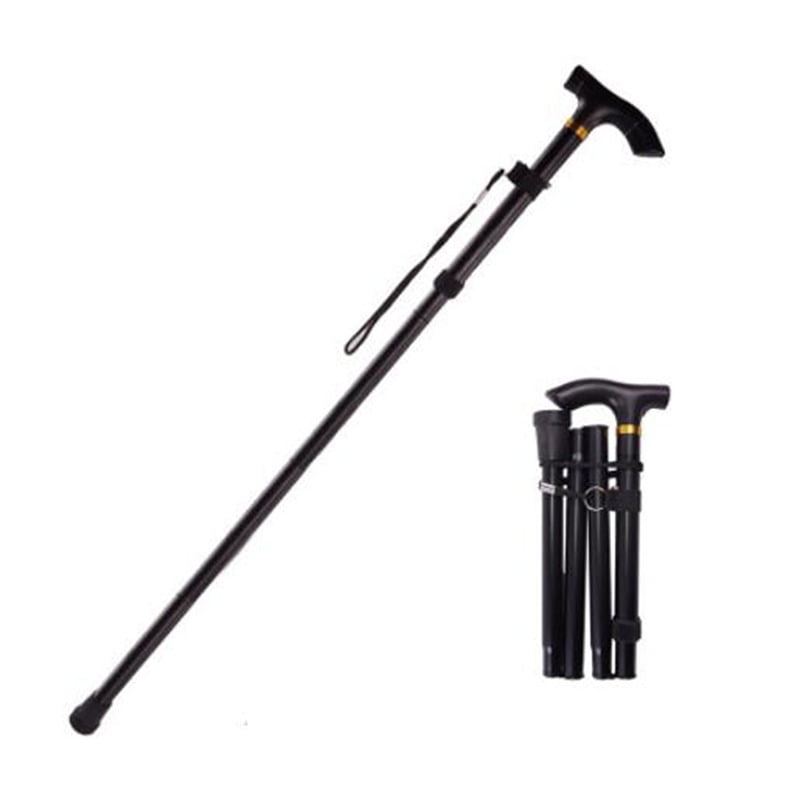 Multifunction Walking Stick Trekking Poles Telescopic Fold Crutches ...