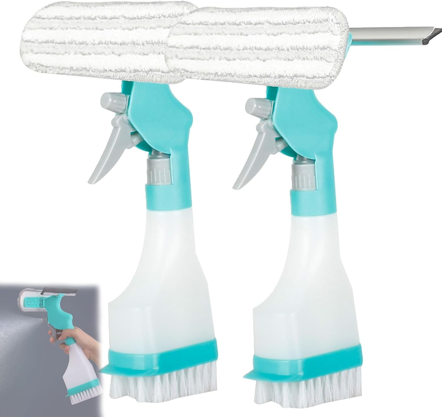 Multifunction Window Cleaner Tool, 4 in 1 Window Cleaner Tool Kit with ...