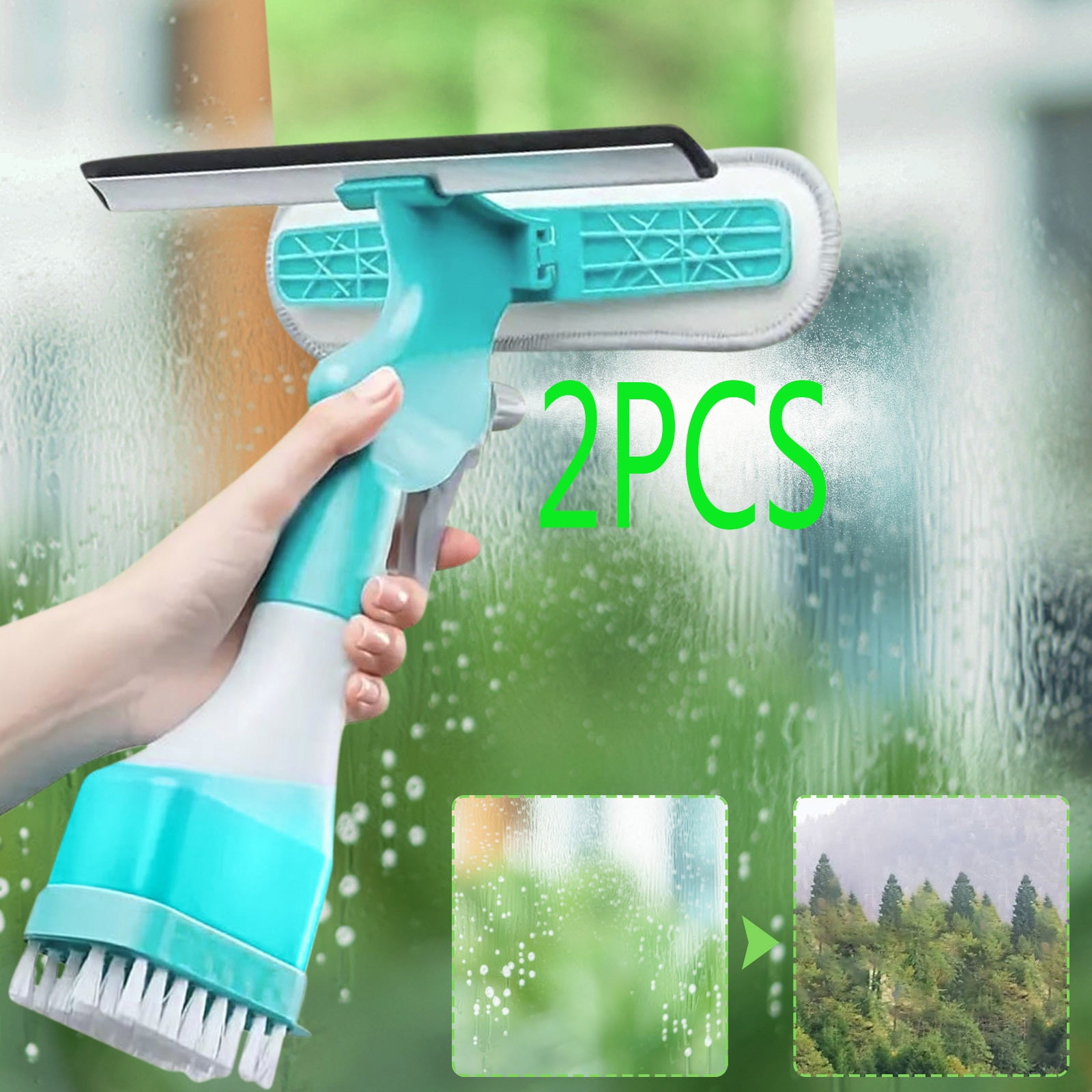 Multifunction Window Cleaner Tool, Window Cleaning Kit,4 in 1 Kit with ...