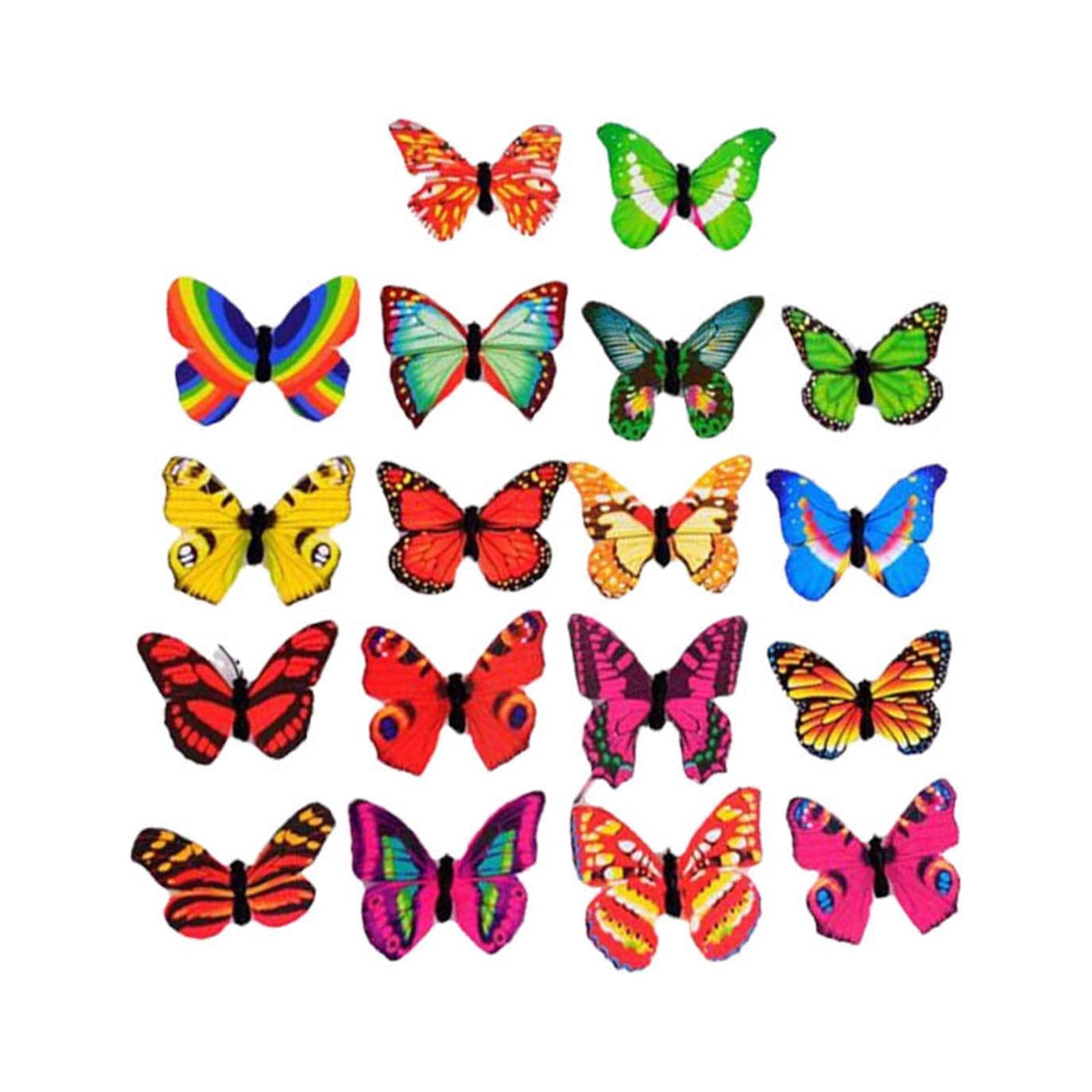 Multifunctional 12pcs 3D Glow In The Dark Butterfly Sticker Decal Art ...