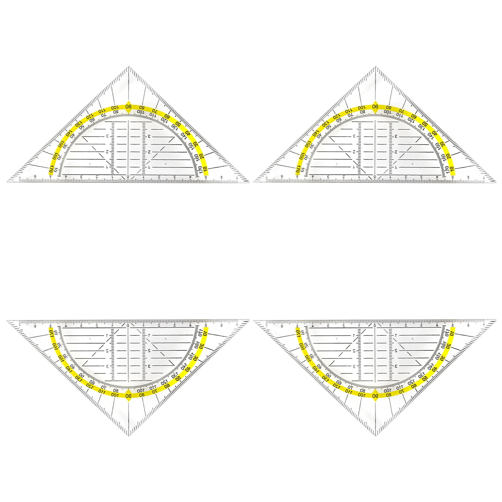 Multifunctional 180 Degree Protractors with Set Square Geometry ...