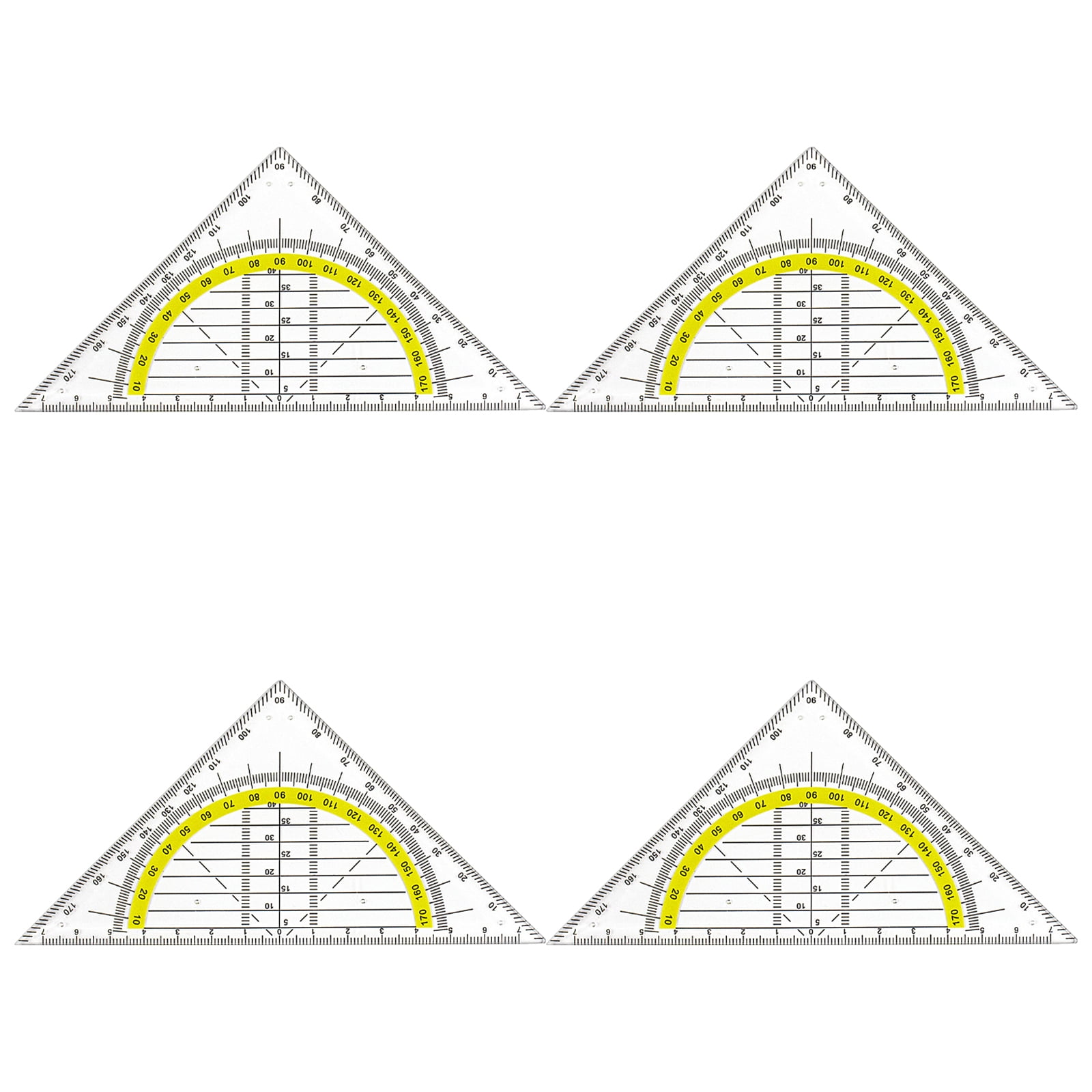 Multifunctional 180 Degree Protractors with Set Square Geometry ...