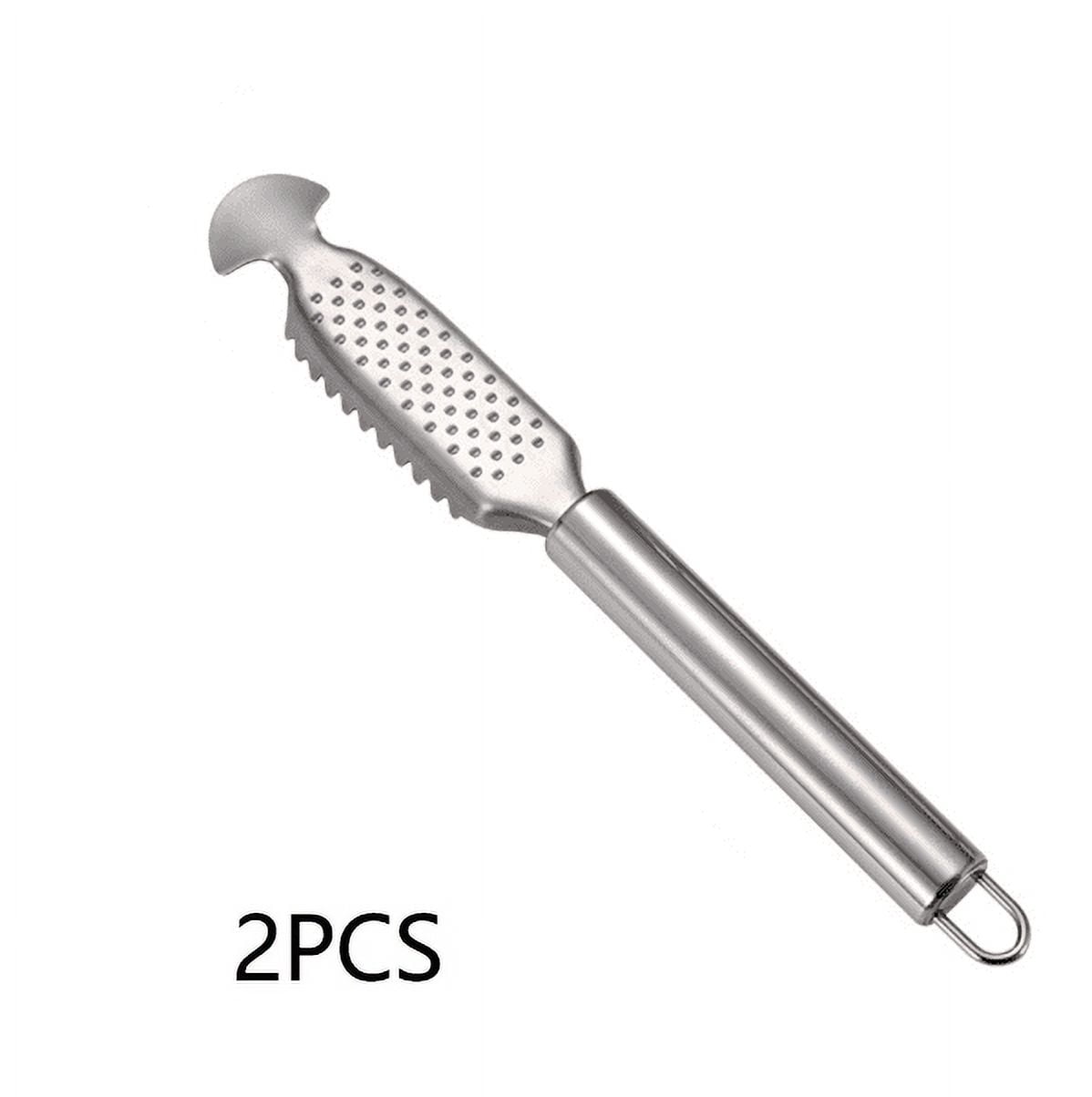 Multifunctional 2PCS Fish Scale Scraper Tool in Stainless Steel for ...