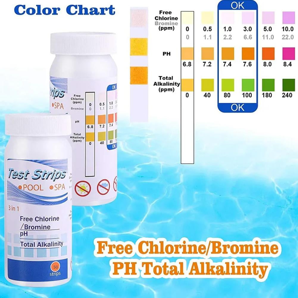 Multifunctional 3 In 1 3 In 1 Swimming Pool Water Test Paper Ph ...