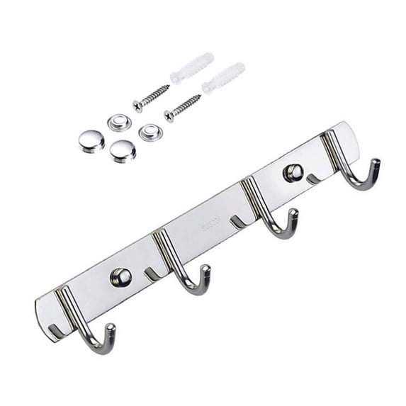 Multifunctional 3/4/5 Hooks Stainless Steel Hook Rails for Efficient ...