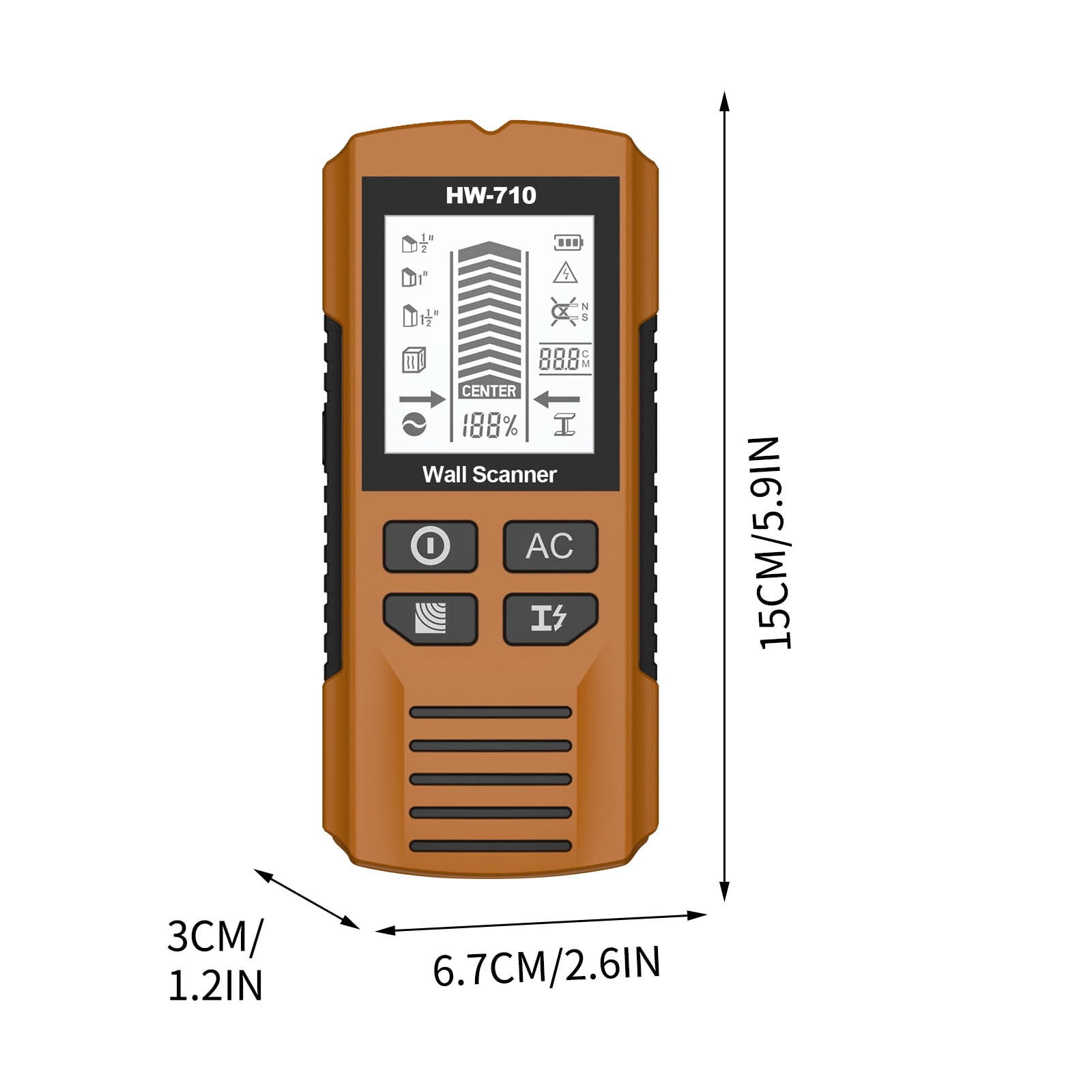 Multifunctional 4-in-1 Wall Scanning Detector, with Smart Sensor, Stud ...