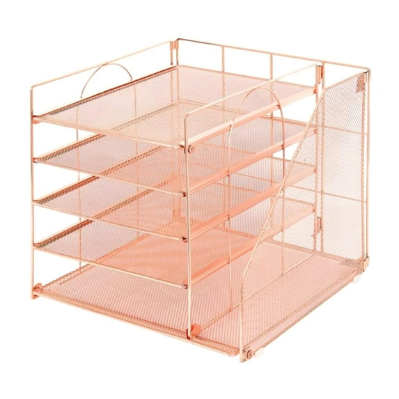 Multifunctional 5-Tiered Metal File Letter Tray Organiser Desktop Metal ...