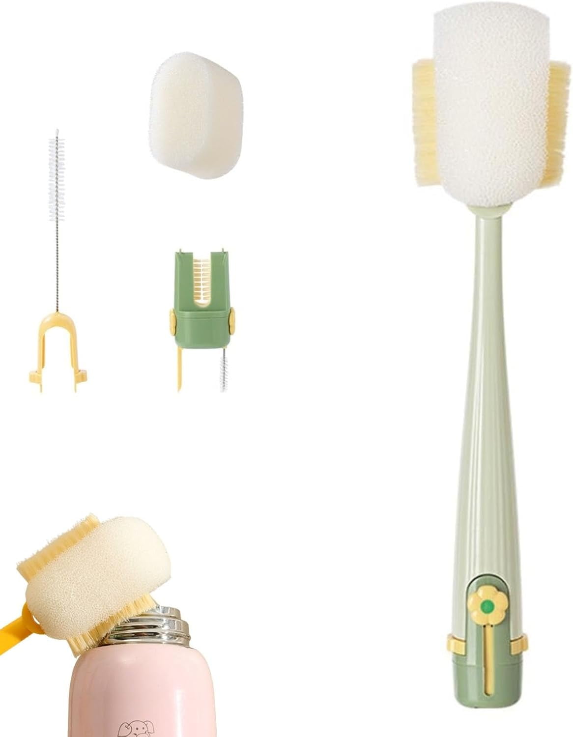 Multifunctional 5-in-1 Bottle Brush Set, Long Handle Cleaning Brush for ...