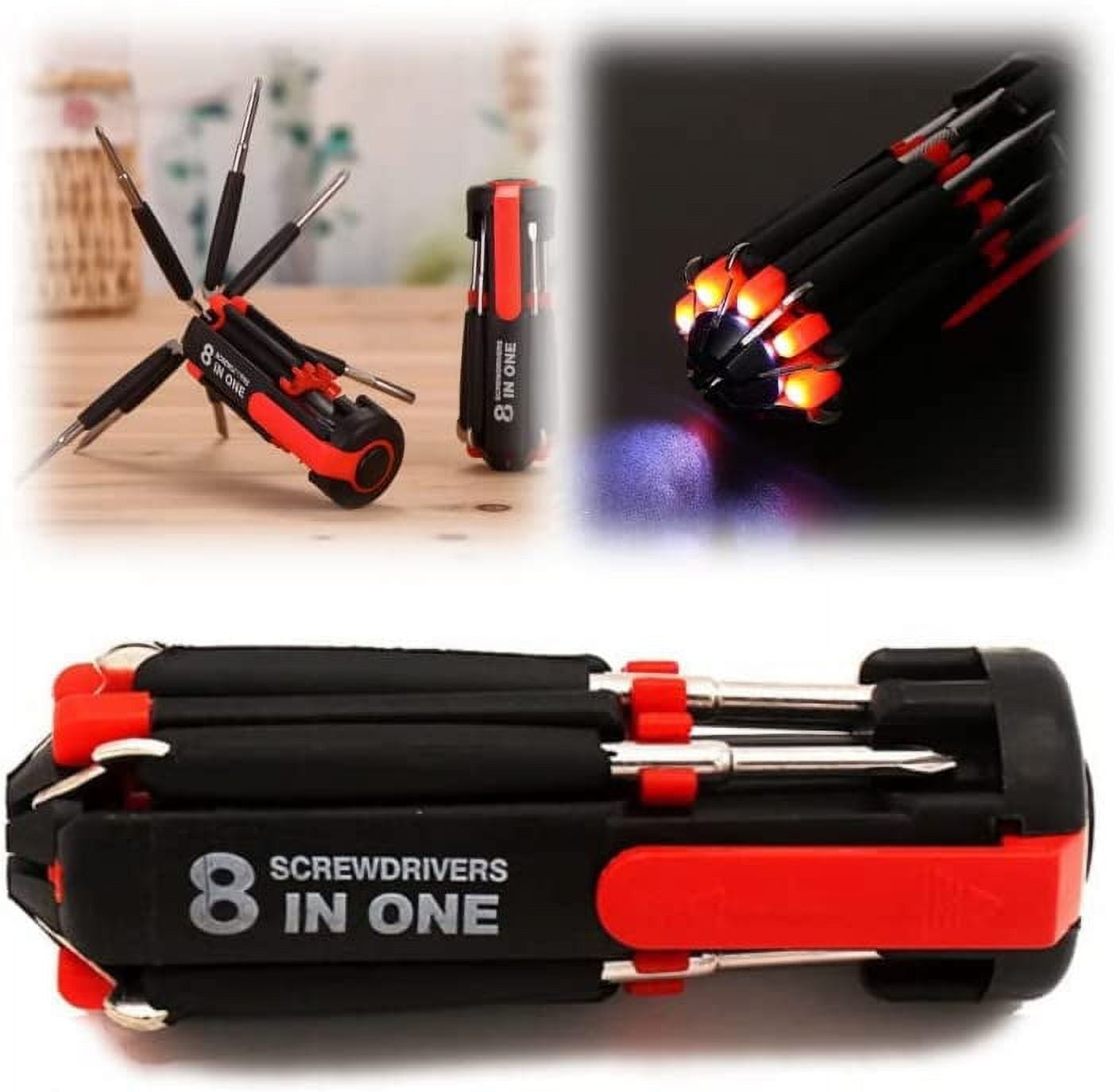 Multifunctional 8-in-1 Screwdrivers Tool with Worklight and Flashlight ...