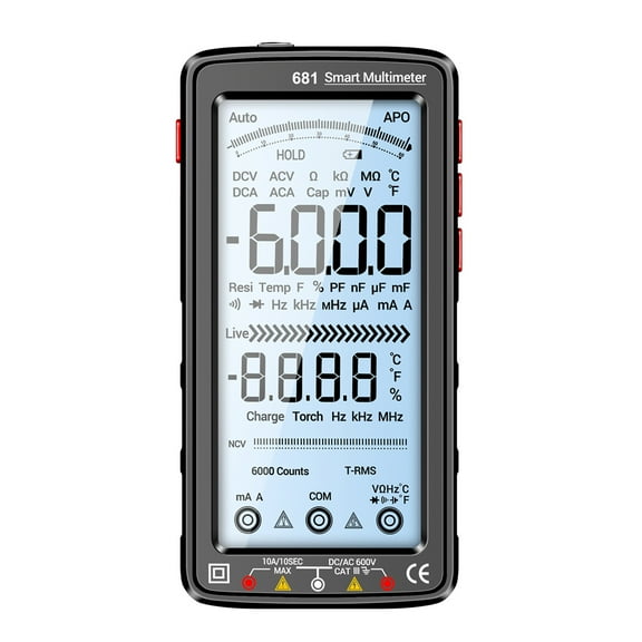 ANENG 683 6000 Counts Large Touch Screen Digital Multimeter Smart Anti ...