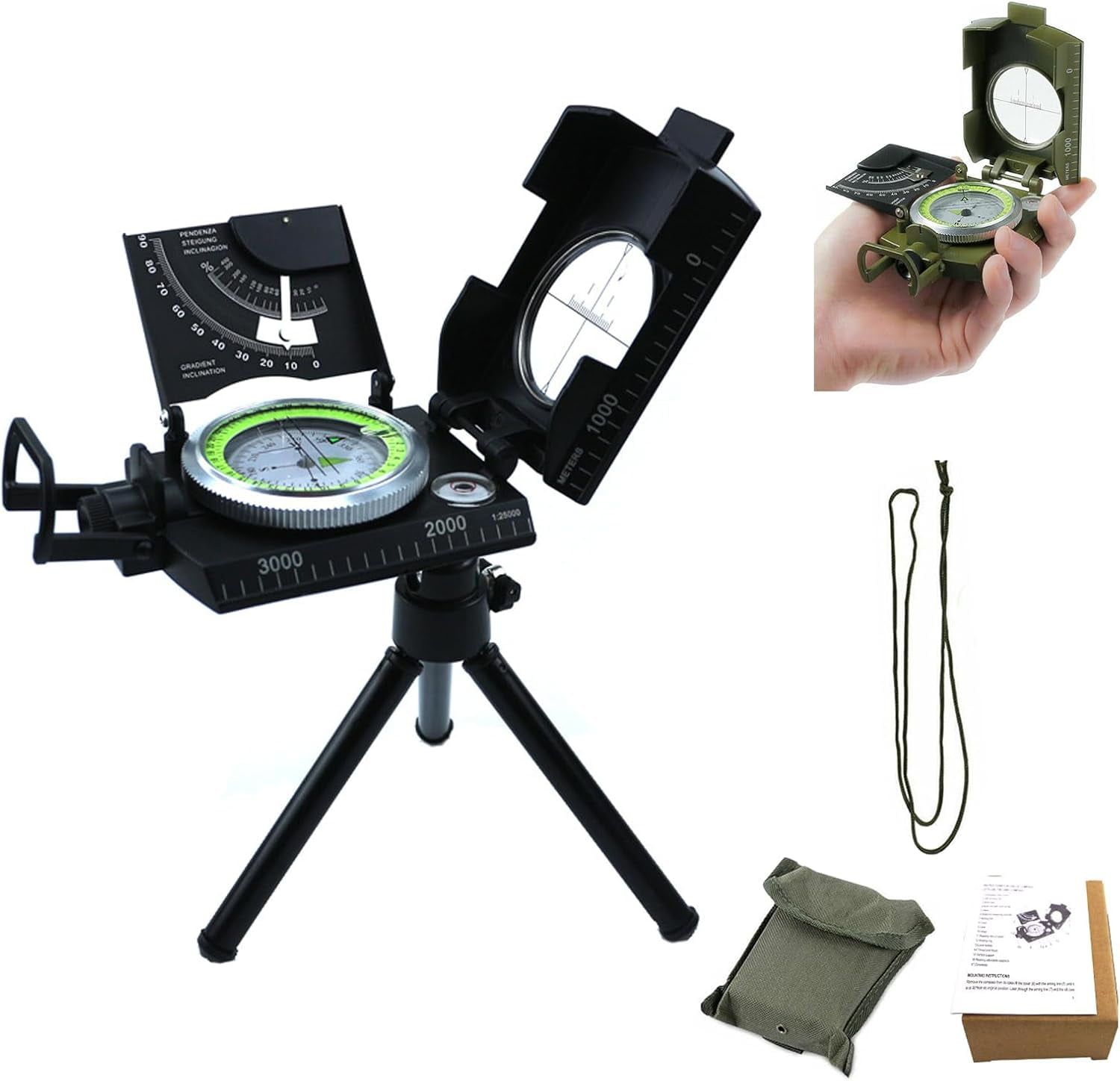 Multifunctional Aiming Navigation Luminous Compass, Sighting Navigation ...
