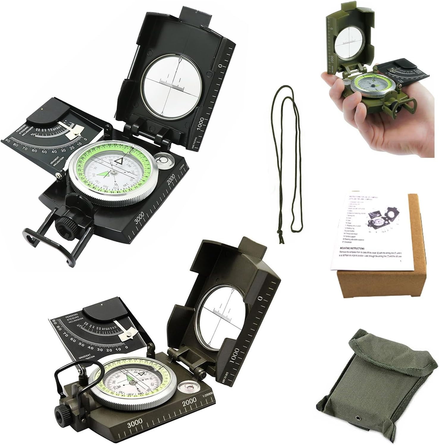 Multifunctional Aiming Navigation Luminous Compass, Sighting Navigation ...