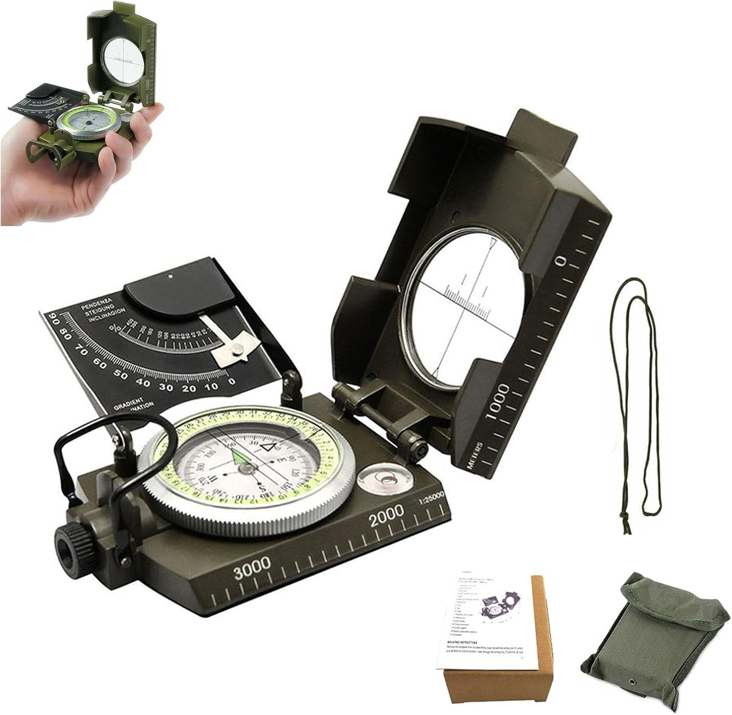 Multifunctional Aiming Navigation Luminous Compass, Sighting Navigation ...