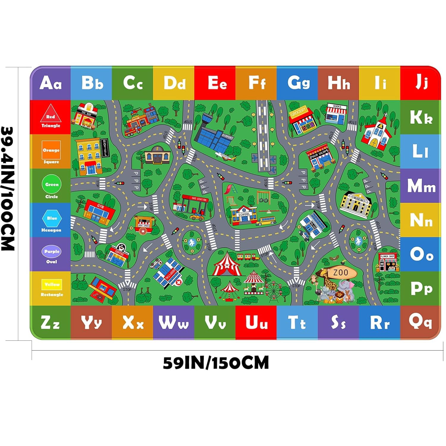 Multifunctional Alphabet and Color Recognition Kids Crawling Mat with ...