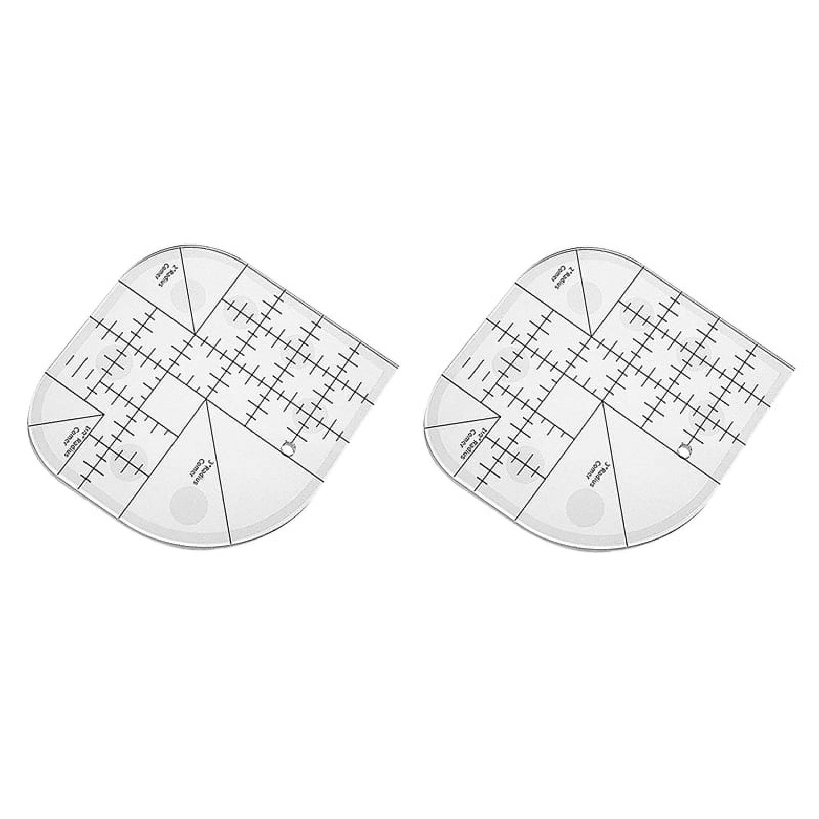Multifunctional Angle Cutting Ruler Acrylic Anti-Slip Seam Ruler Round ...