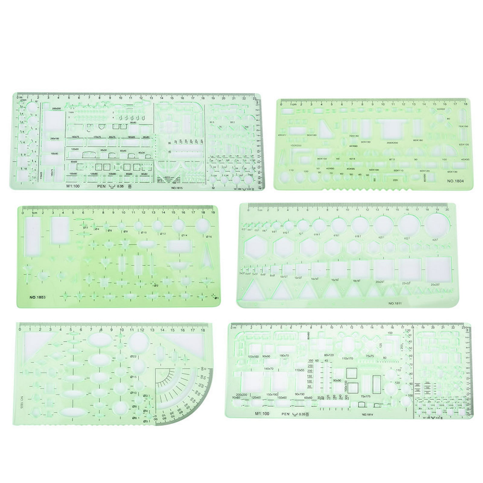 Multifunctional Architecture Drawing Template Rulers DIY Painting ...