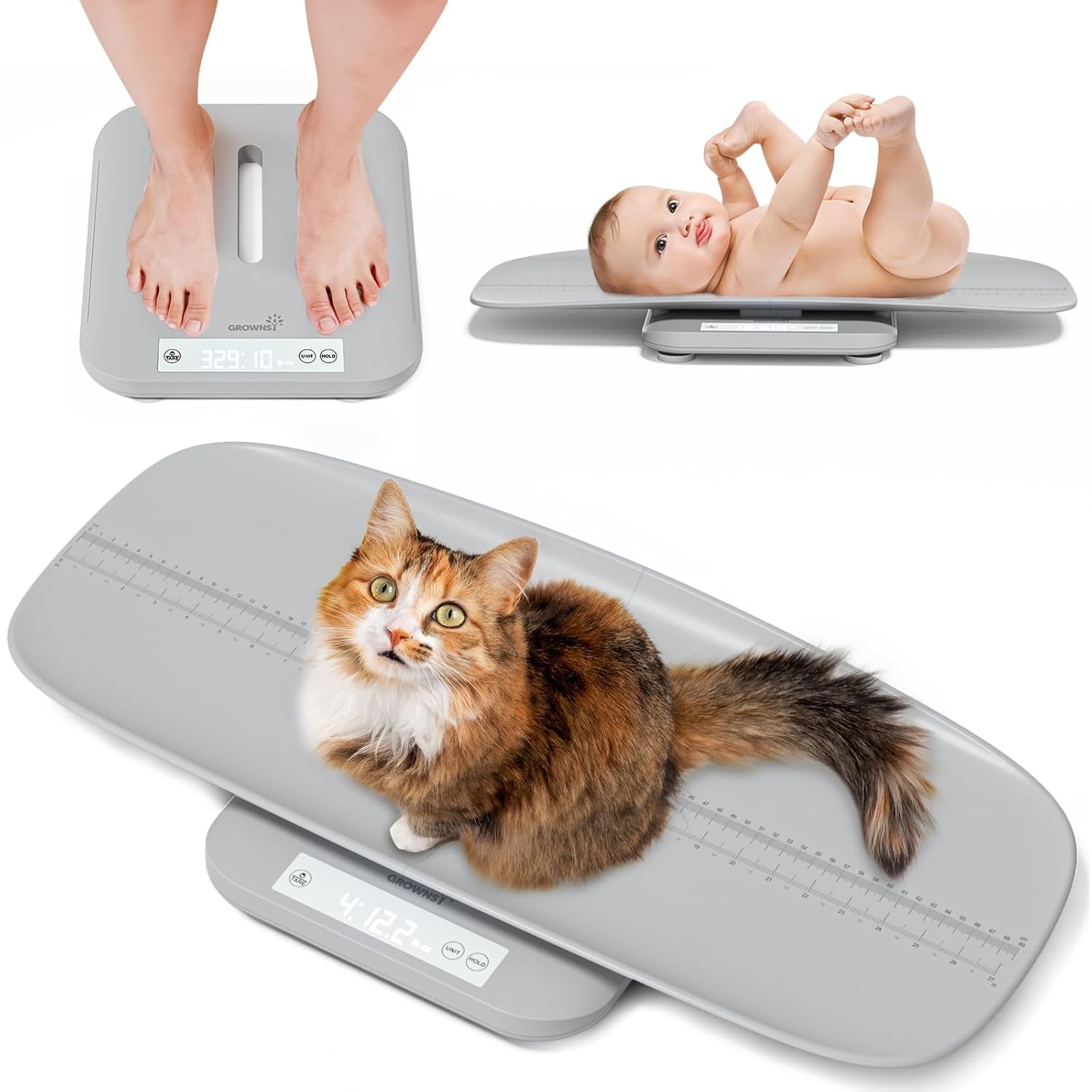 Multifunctional Baby & Pet Scale - Weigh Up to 330lbs, Digital with ...