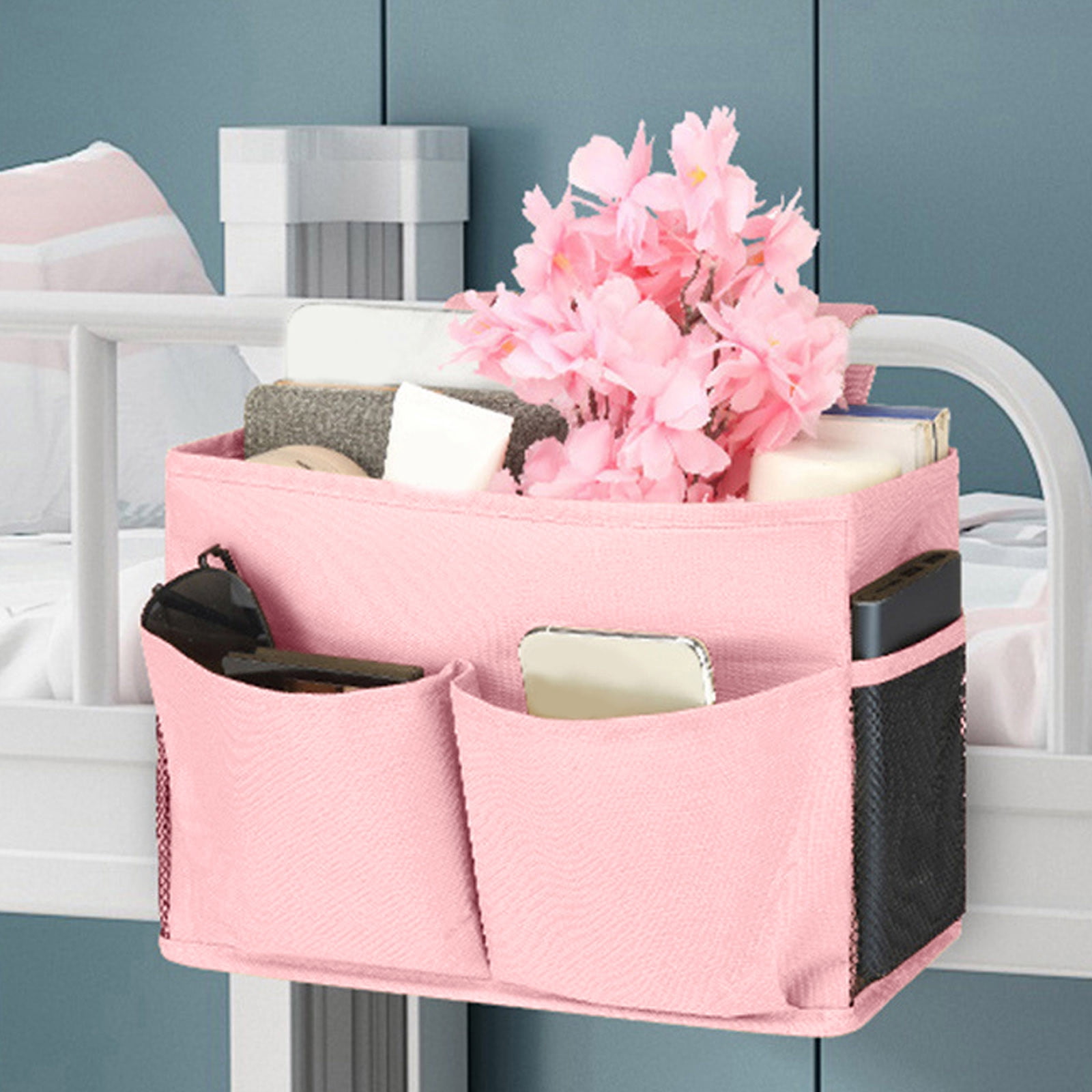Multifunctional Bedside Caddy Hanging Organizer for Bunk Beds and ...