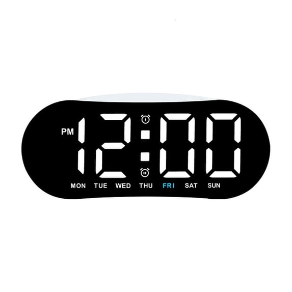 Multifunctional Bedside Clock With Soft Glowing Night Light Two Alarms ...