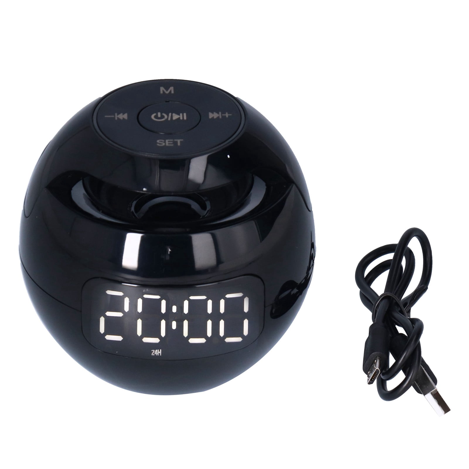 Multifunctional Bluetooth 5.0 Alarm Clock Speaker Rechargeable Ball ...