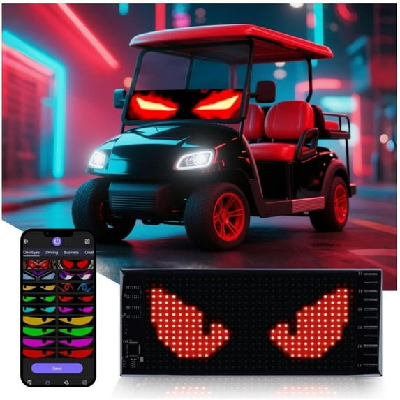 Multifunctional Bright 1 count Devil Eyes /Golf Cart Windshield - 7in x ...