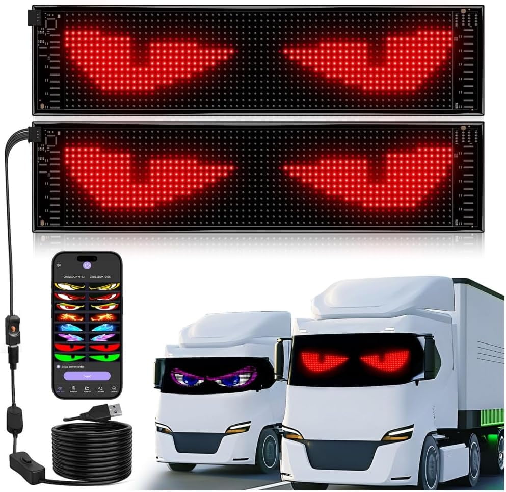 Multifunctional Bright 2 count Devil Eyes for Windshield - 23in x 5in ...