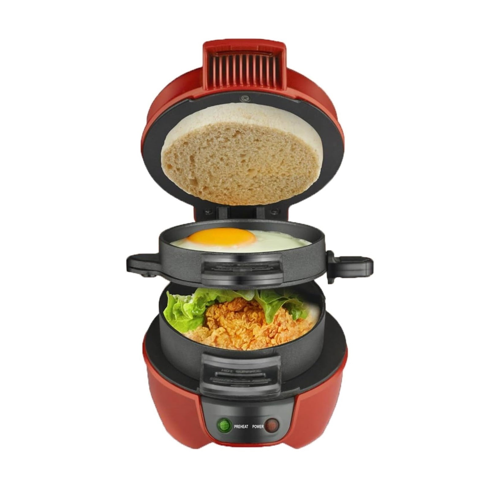 Multifunctional Burger Maker Machine, Electric Round Griddle, Sandwich ...