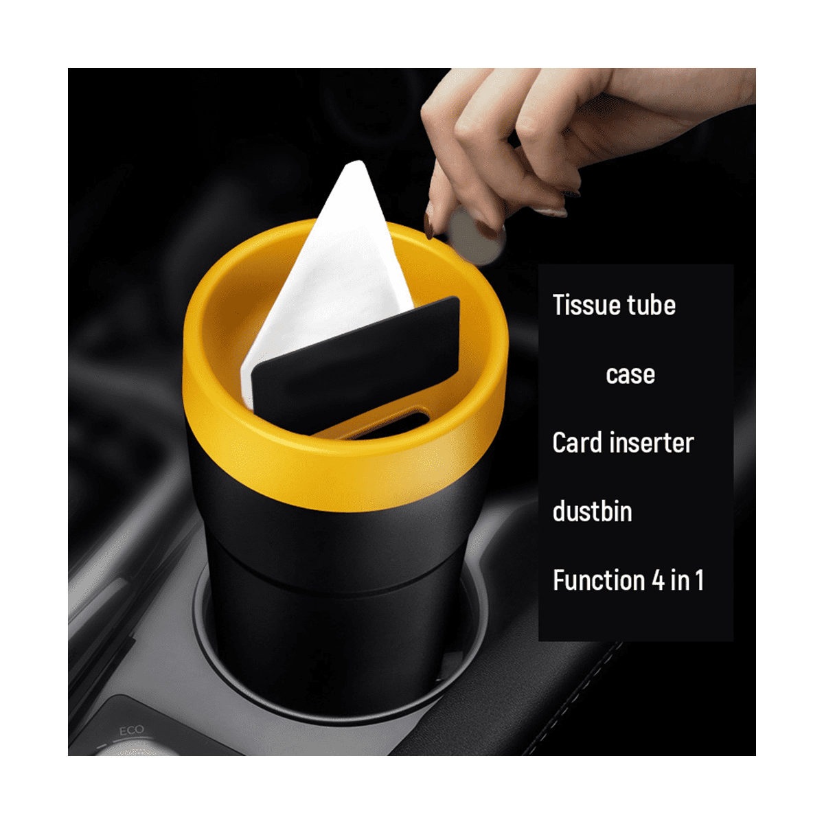 Multifunctional Car Storage Bucket Car Trash Can Coin Box Tissue Box ...