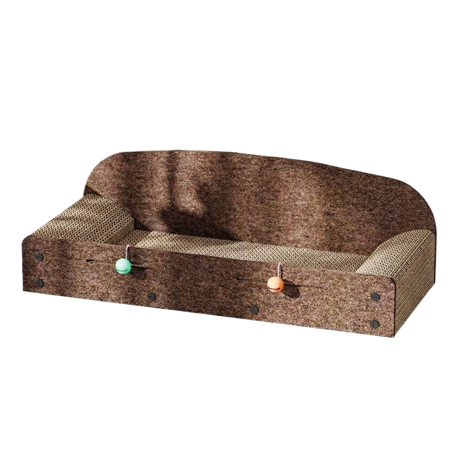 Multifunctional Cat Scratcher Sofa Bed, 2-in-1 Corrugated Cardboard ...
