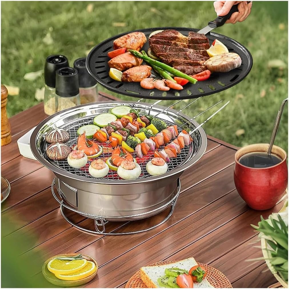 Multifunctional Charcoal Barbecue Grill, Household Korean BBQ Grill ...
