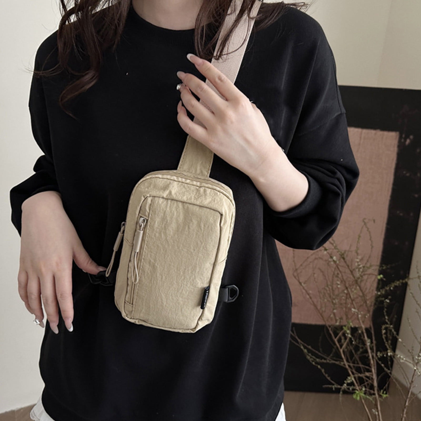 Multifunctional Chest Bag Small Crossbody Phone Pouch Polyester Sling ...