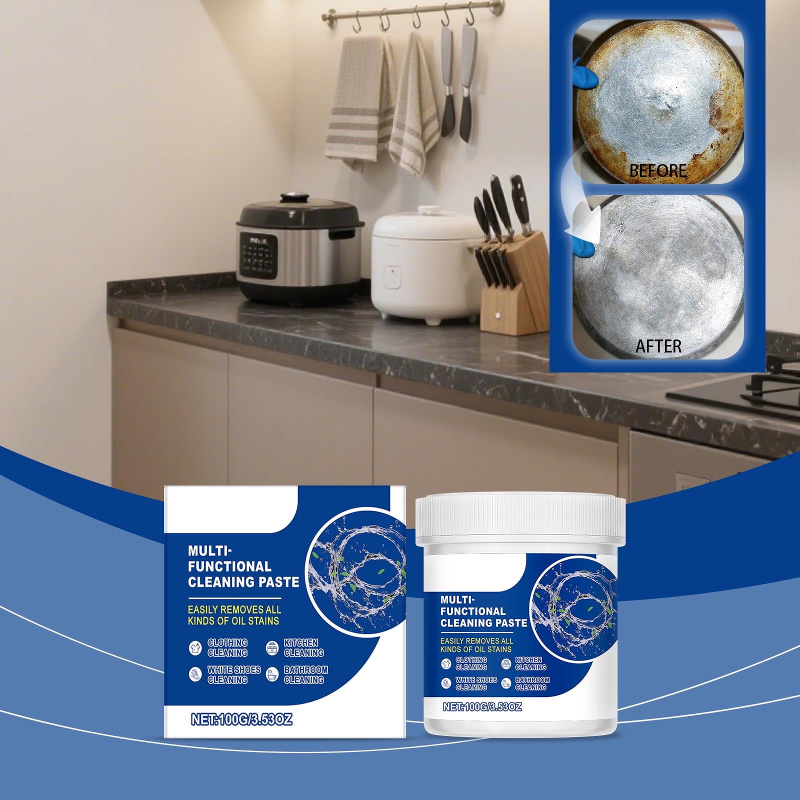 Multifunctional Cleaning Paste | Powerful Oil & Grease Remover for ...