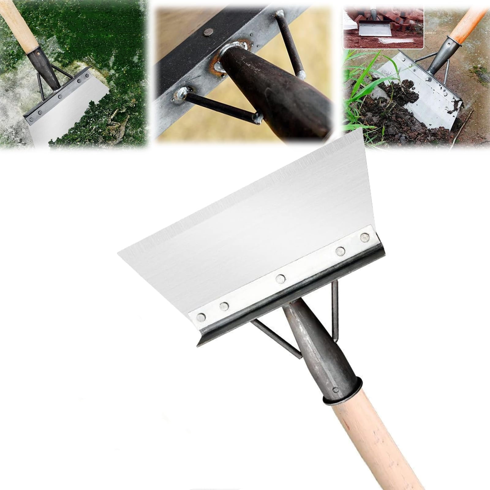 Heavy-Duty Multifunctional Garden Cleaning Shovel, All-Steel Flat ...