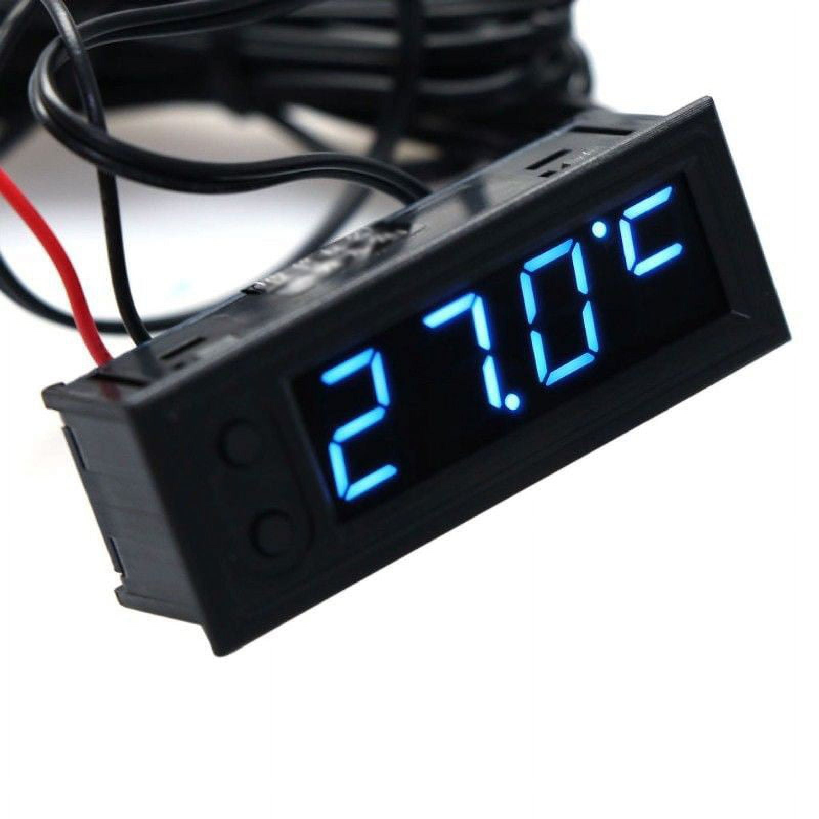 Multifunctional Clock Car Temperature Battery Voltage Monitor Voltmeter ...