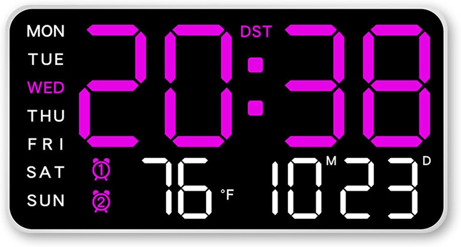 Multifunctional Decorative Led Digital Wall Clock, 2026 Upgraded ...