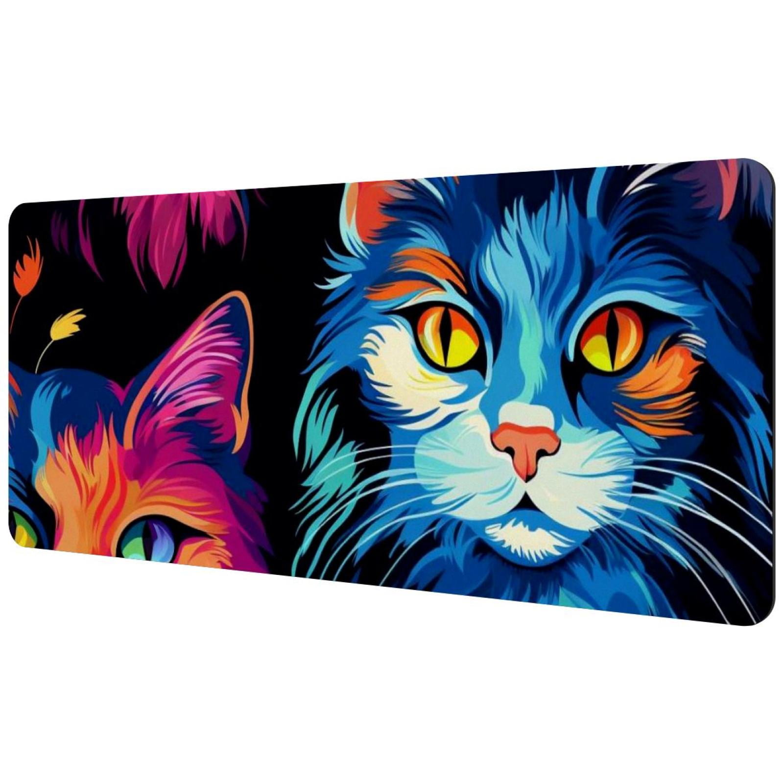 Multifunctional Desk Pad, Cats Color Print Desk Blotter Protector ...