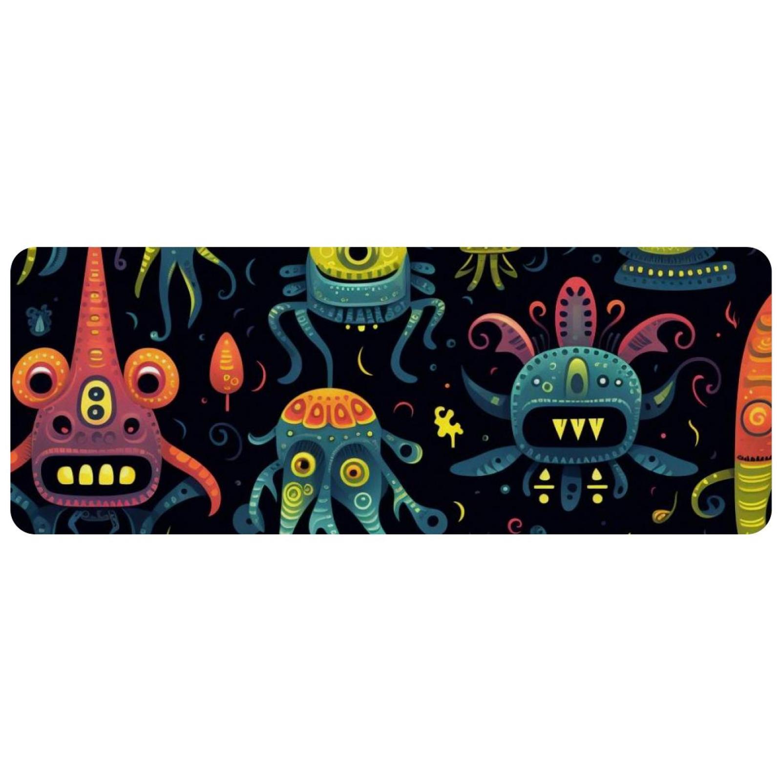 Multifunctional Desk Pad, Funny Aliens Desk Blotter Protector, Rubber ...