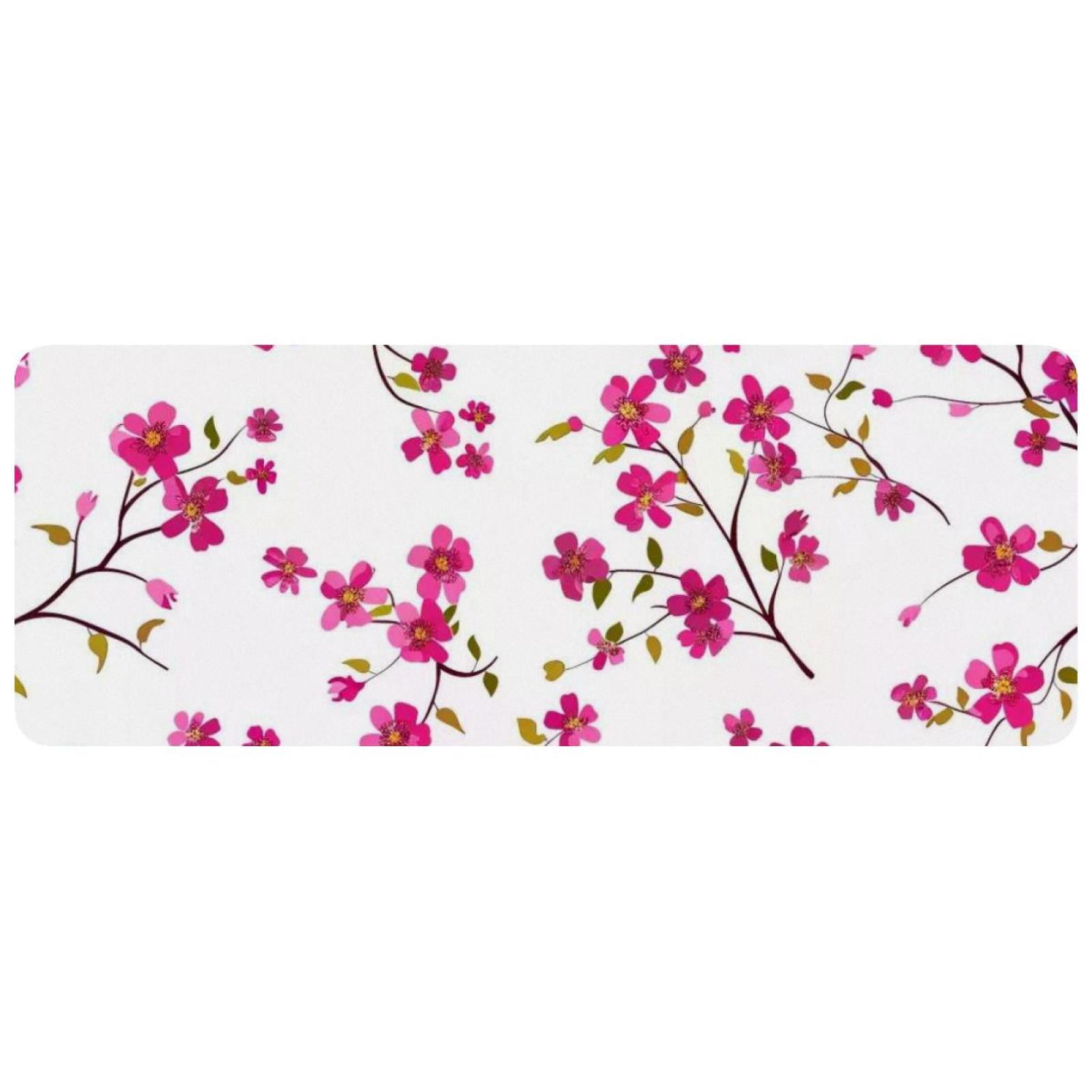 Multifunctional Desk Pad, Pink Floral Desk Blotter Protector, Rubber ...