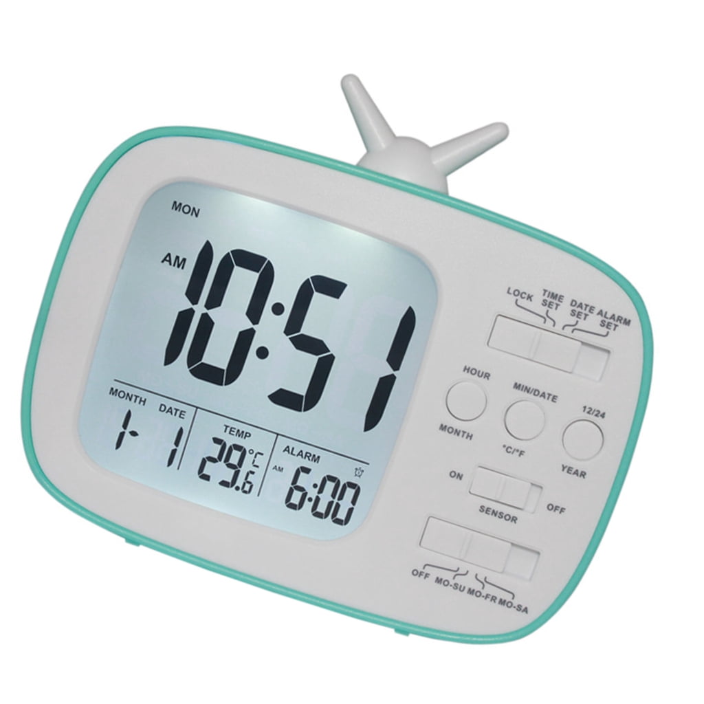 Multifunctional Digital Alarm Clock with 12/24 Hour System and ...