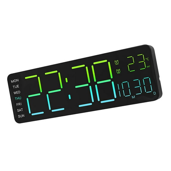 Multifunctional Digital Clock Auto Adjusted Screen Light Displays Time ...