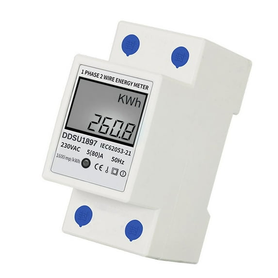 Multifunctional Digital Electric Energy Meter Single Phase DIN Rail ...