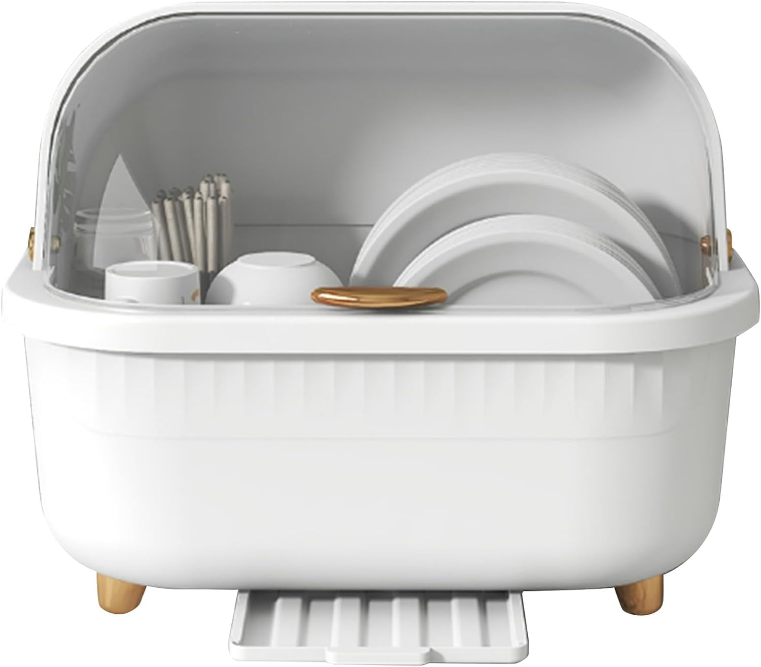 Multifunctional Dish Drying Box, Space Saving Dish Drainer with Lid ...