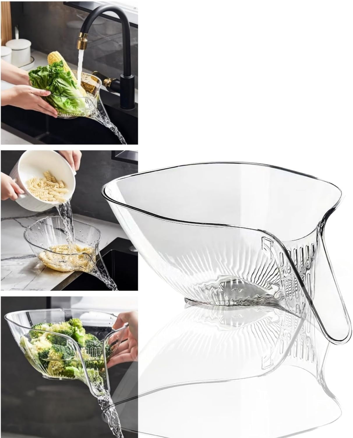 Multifunctional Drain Basket with Spout, Kitchen Sink Strainer Drainage ...